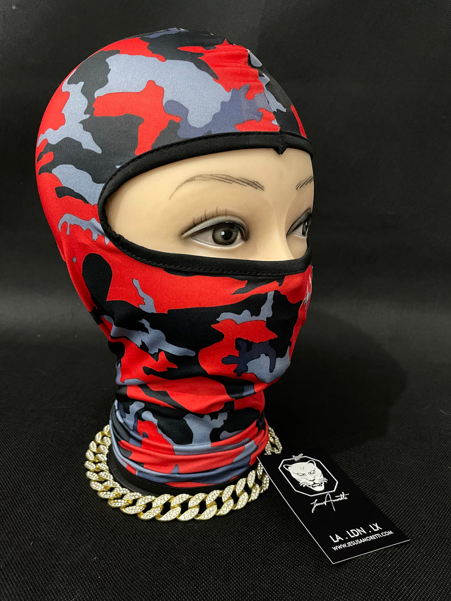 Jesus Amoretti | Balaclava Amoretti London Vermelha Camuflada